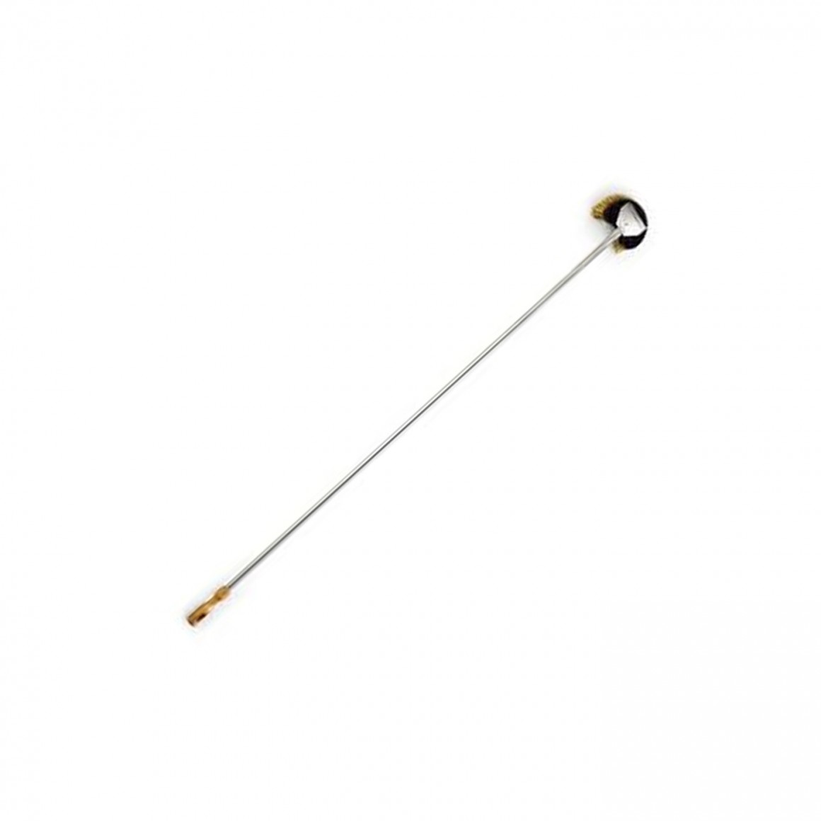 Rotating half moon shaped brass brush